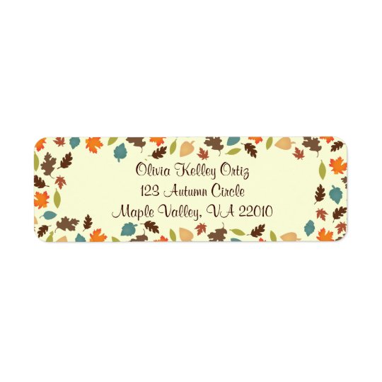 Fall Autumn Leaves Address Labels | Zazzle.com