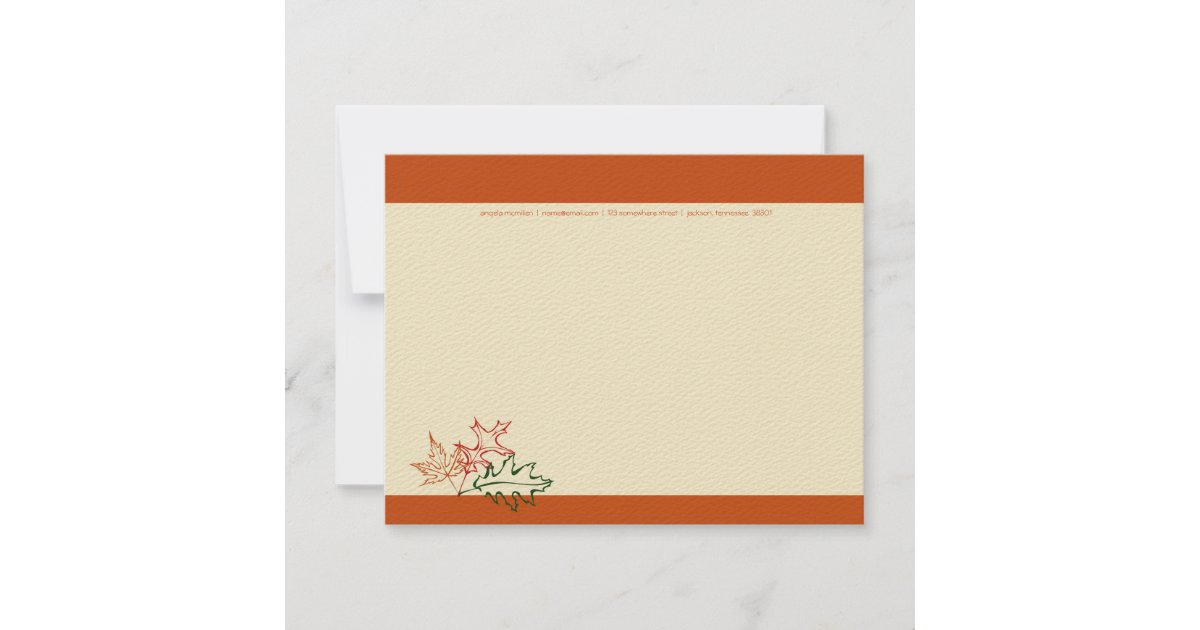 Fall Autumn Leaves Note Cards | Zazzle