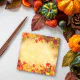 Fall Autumn Leaves on Old Paper Background Post-it Notes | Zazzle