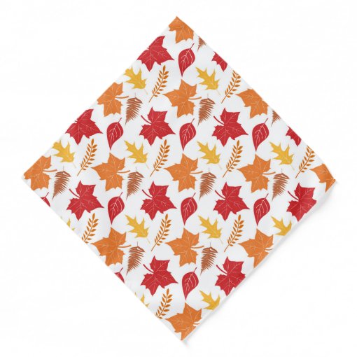 Fall Autumn Leaves Retro Thanksgiving Bandana | Zazzle