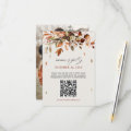 Fall Autumn Leaves Rustic Country Wedding QR Code RSVP Card | Zazzle