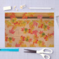 Fall Autumn Maple Leaves On Barn Wood Tissue Paper | Zazzle