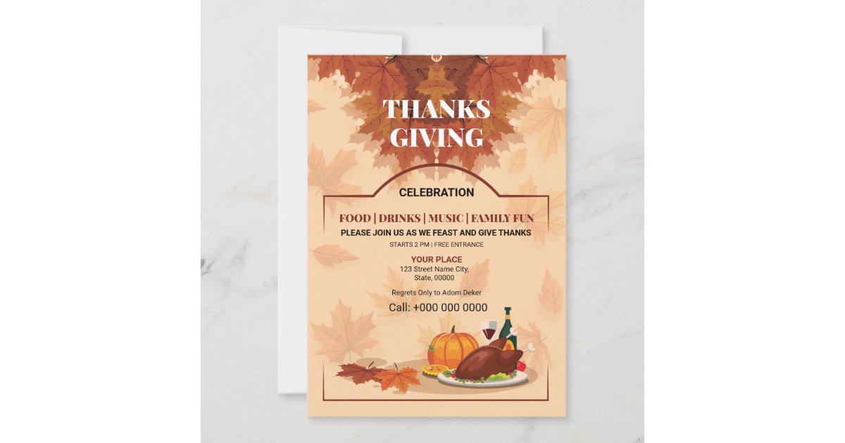 Fall / Autumn Party Flyer Template | Zazzle