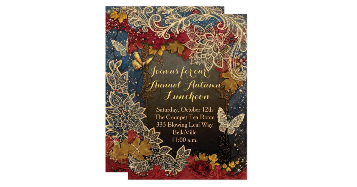 FALL AUTUMN PARTY INVITATIONS | Zazzle.com