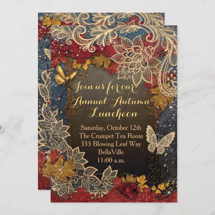 FALL AUTUMN PARTY INVITATIONS | Zazzle