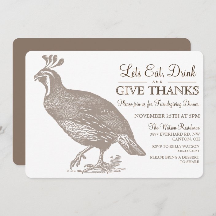 Fall Autumn Potluck Friendsgiving Invitation | Zazzle.com