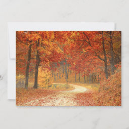 Fall Autumn Tree Rustic Wedding Invitation | Zazzle
