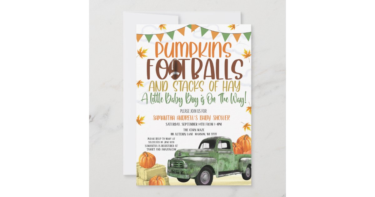 Fall Baby Shower Invitation | Zazzle