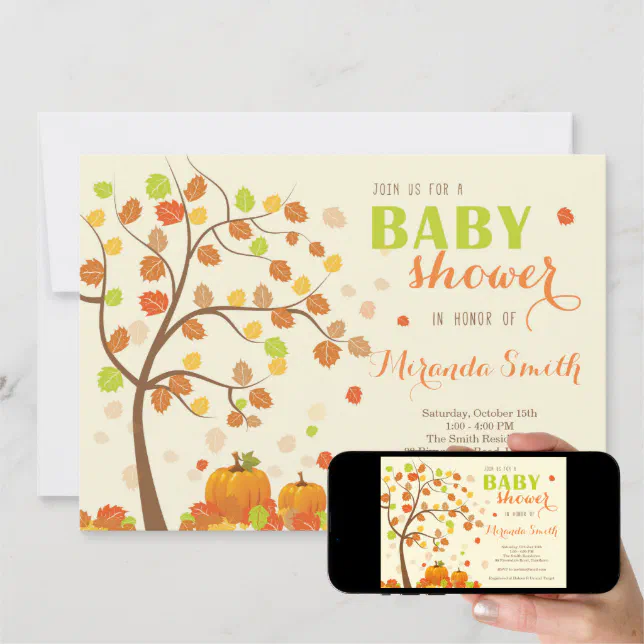 Fall Baby Shower Invitation / Fall Invitation | Zazzle