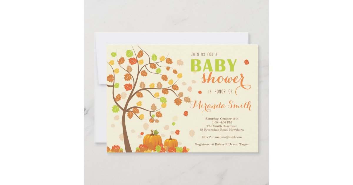 Fall Baby Shower Invitation / Fall Invitation | Zazzle