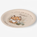Fall Baby Shower Little Fox Cub Paper Plates | Zazzle