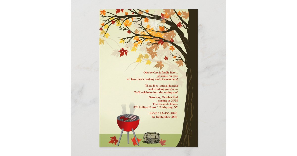 Fall BBQ Invitation | Zazzle.com