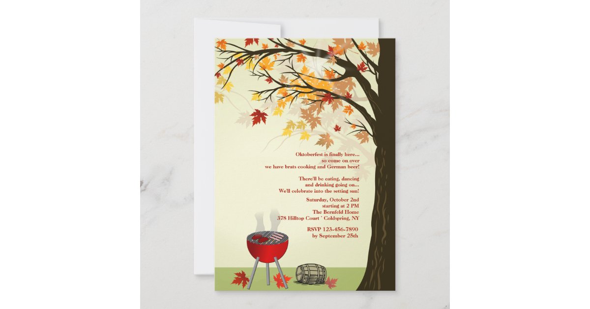 Fall BBQ Invitation | Zazzle