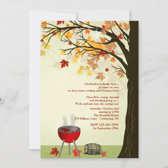 Fall BBQ Invitation | Zazzle