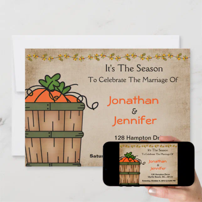 Fall BBQ Wedding Reception Invitation | Zazzle