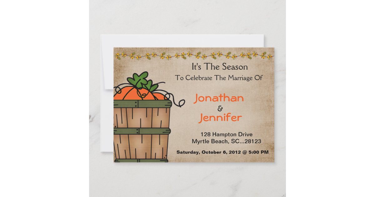 Fall BBQ Wedding Reception Invitation | Zazzle