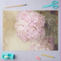 Fall Bird Floral Pink Hydrangea Ephemera Decoupage Tissue Paper | Zazzle
