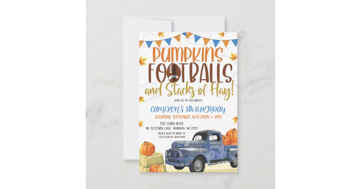 Fall Birthday Invitation | Zazzle