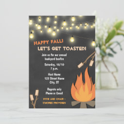 Fall Bonfire Party Invitation | Zazzle