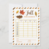 Fall Bunco card August September October Theme | Zazzle