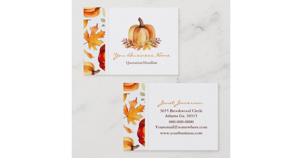 Fall Business Card | Zazzle