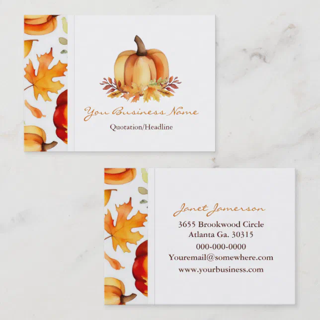 Fall Business Card | Zazzle
