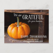 Fall Business Thanksgiving Postcards - Grateful | Zazzle