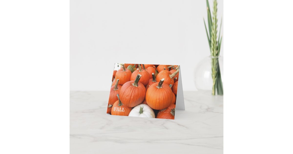 FALL CARDS PUMPKINS GREETING BLANK NOTES | Zazzle