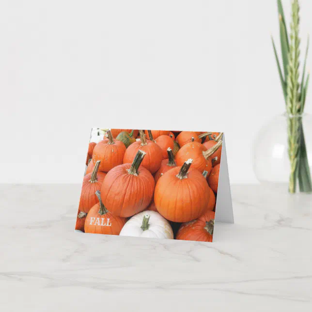 FALL CARDS PUMPKINS GREETING BLANK NOTES | Zazzle
