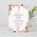Fall Christian Celebration Of Life Funeral Photo Invitation | Zazzle