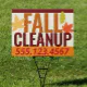Fall Cleanup, Seasonal Maintenance Sign | Zazzle