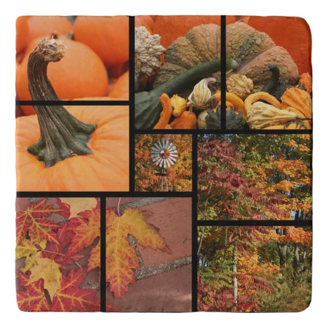 Fall Collage Trivet | Zazzle