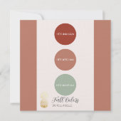 Fall Color Palette HEX Codes Invitation | Zazzle