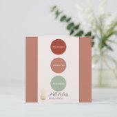 Fall Color Palette HEX Codes Invitation | Zazzle