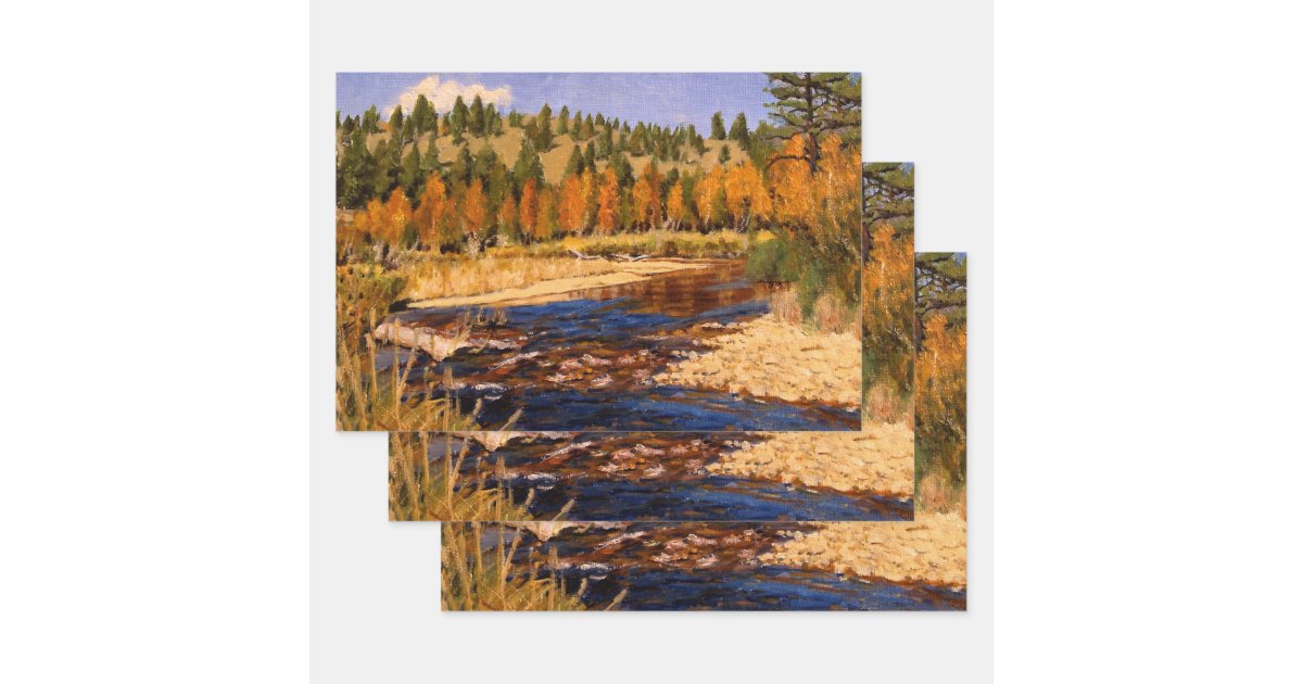Fall Colorado Mountains Wrapping Paper Sheets | Zazzle