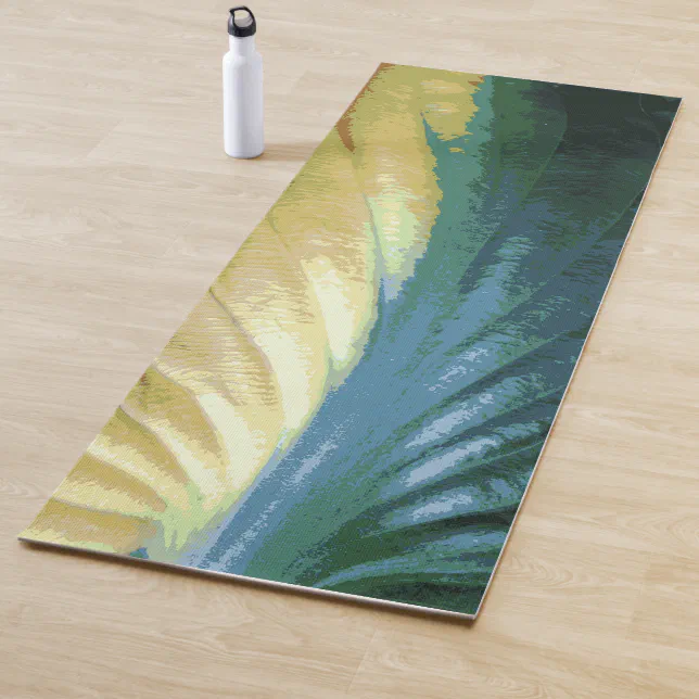 Fall Colorful Leaf Photo, Green Yellow Brown Color Yoga Mat | Zazzle