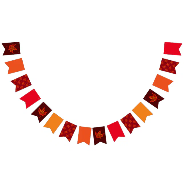 Fall Colors Bunting Flags | Zazzle