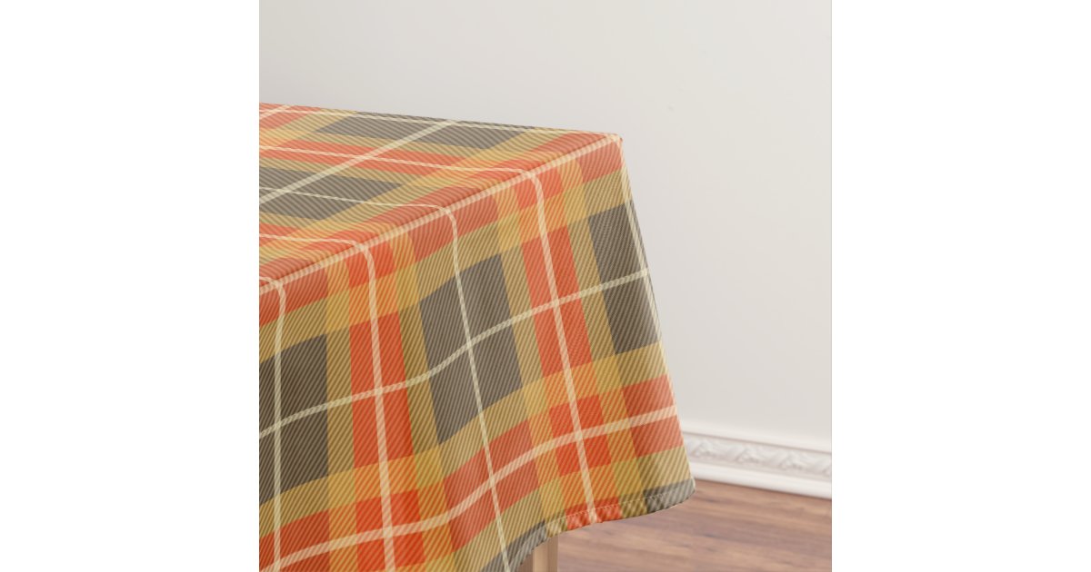 Fall Colors Classic Plaid Tablecloth | Zazzle