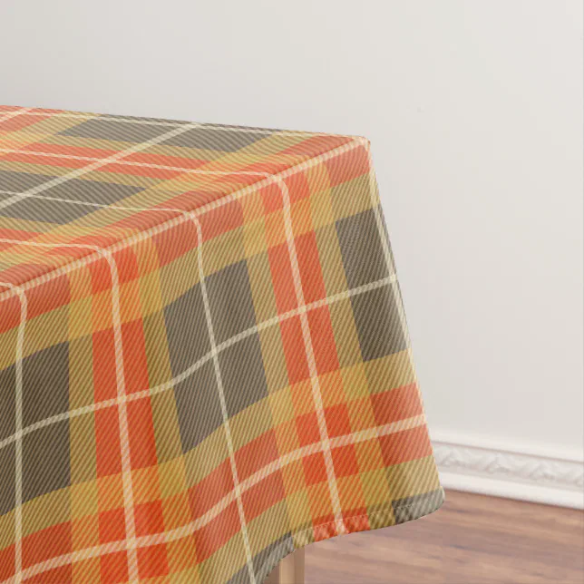 Fall Colors Classic Plaid Tablecloth | Zazzle