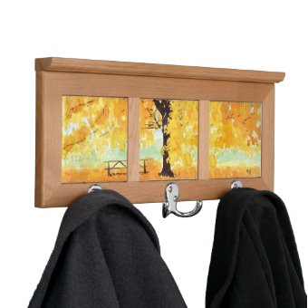 Fall colors coat rack | Zazzle