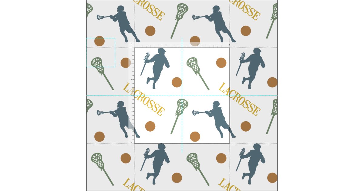 Fall Colors Male Lacrosse Player Pattern Fabric | Zazzle