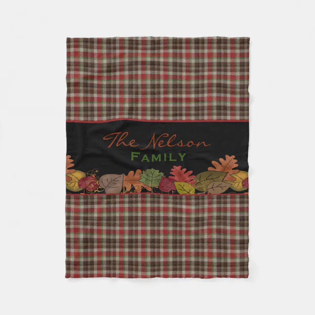 Fall Colors Personalized Fleece Blanket | Zazzle