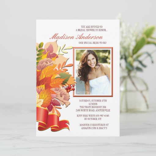 Fall Colors Photo Invitation | Zazzle