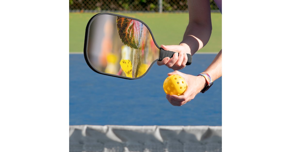Fall colors pickleball paddle | Zazzle