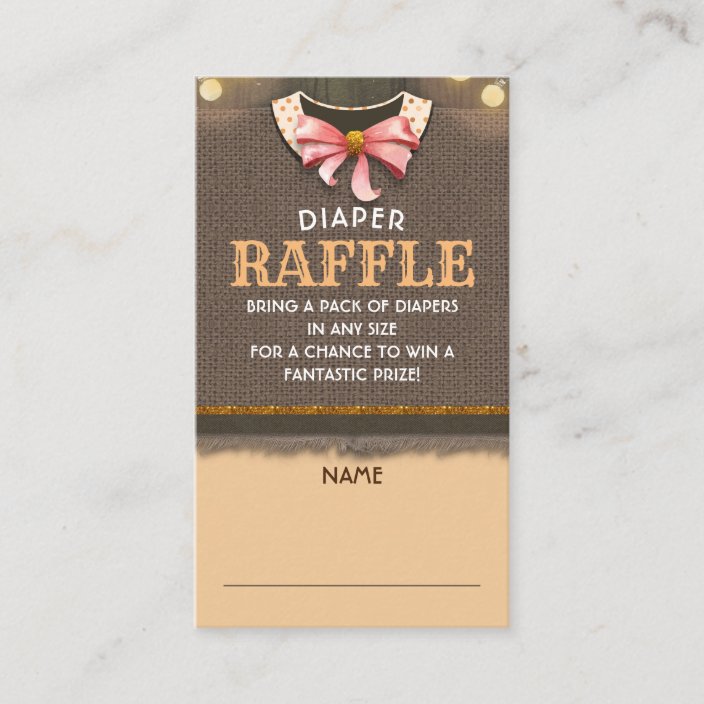 Fall Diaper Raffle Ticket Enclosure Card | Zazzle.com