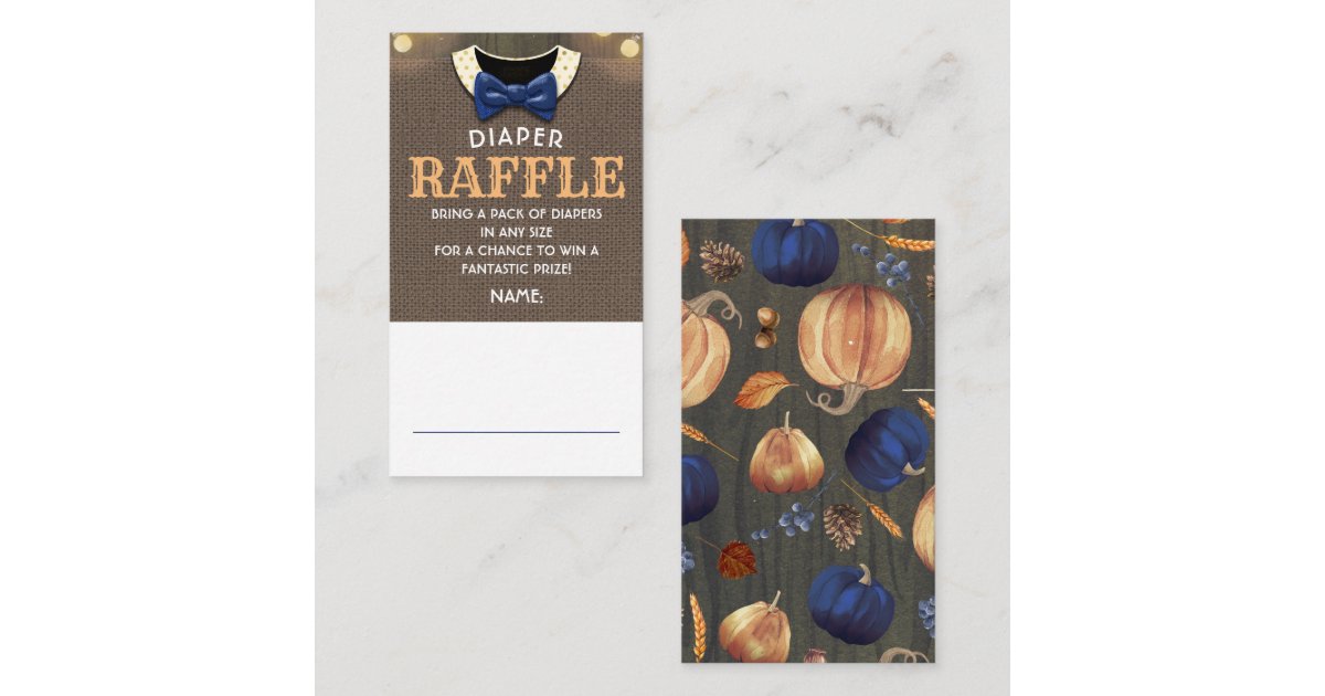 Fall Diaper Raffle Ticket Enclosure Card | Zazzle