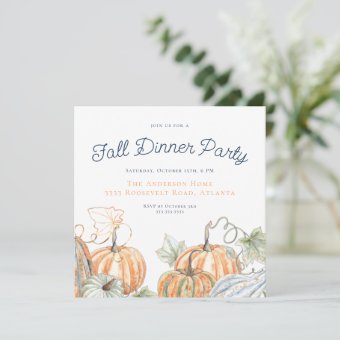 Fall Dinner Party Invitation | Zazzle