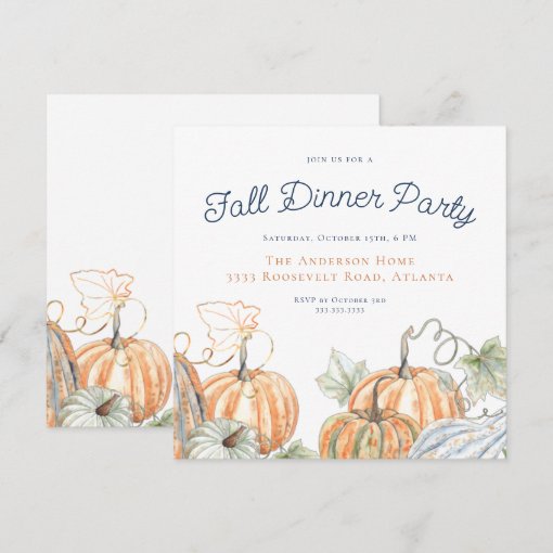 Fall Dinner Party Invitation | Zazzle