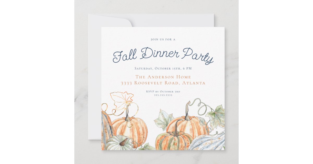 Fall Dinner Party Invitation | Zazzle