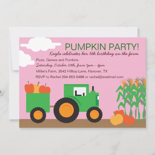 Fall Farm Theme Party Invitation | Zazzle.com